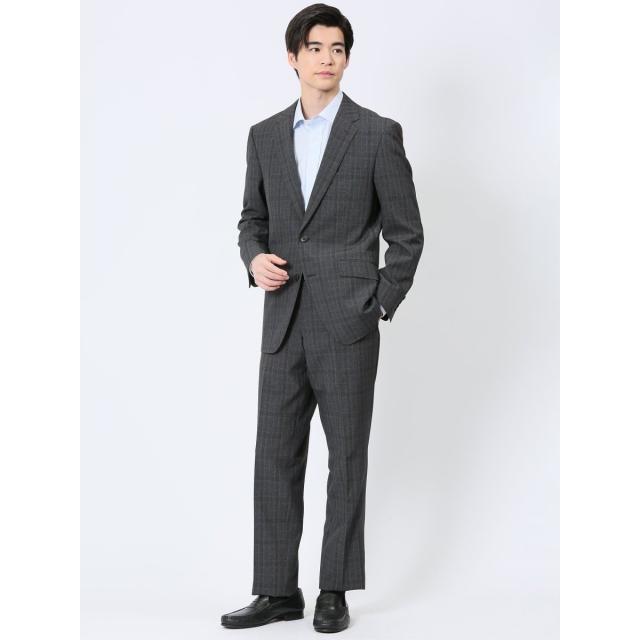 タカキュー（TAKA−Q）/【ストレッチ ウォッシャブル】タカキュー 2ボタン2ピース ビジネスセットアップスーツ チェック
