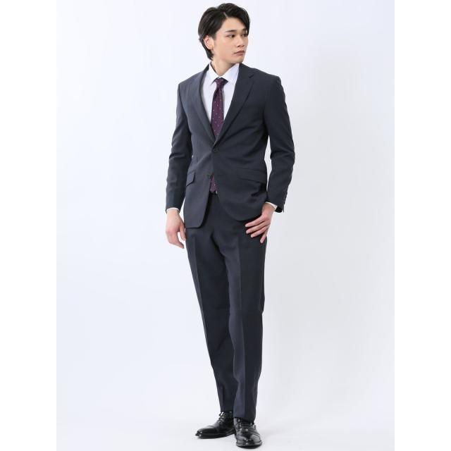 タカキュー（TAKA−Q）/【ストレッチ ウォッシャブル】タカキュー 2ボタン2ピース ビジネスセットアップスーツ チェック紺