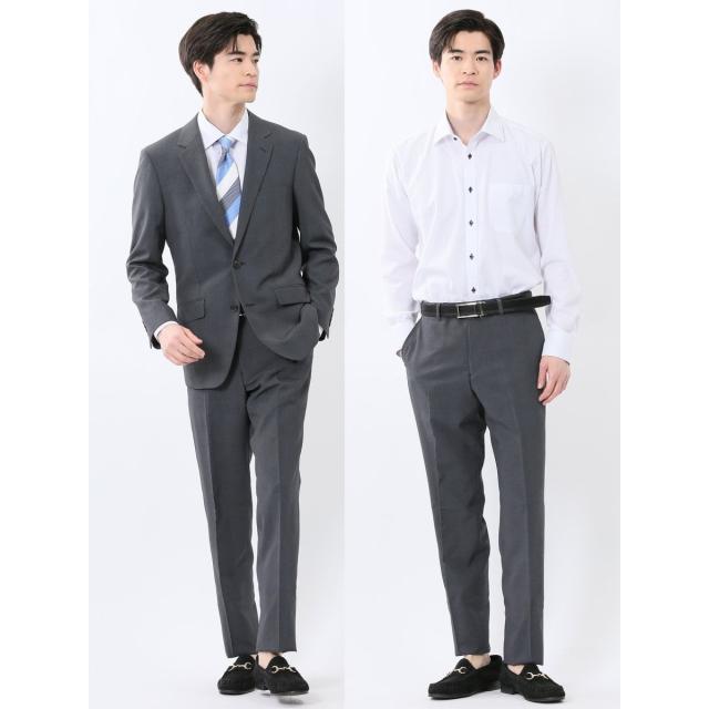 タカキュー（TAKA−Q）/【2パンツ ストレッチ ウォッシャブル】タカキュー 2ボタン ビジネスセットアップスーツ チェック