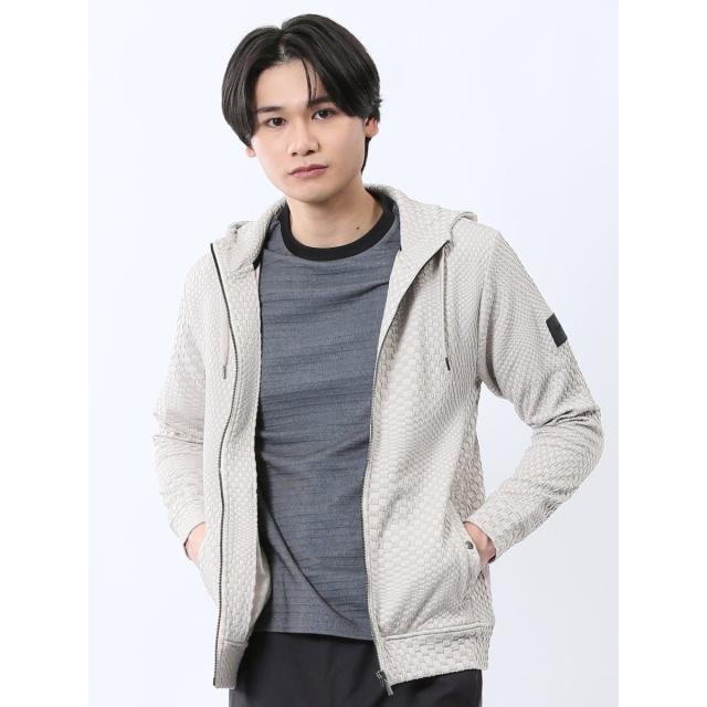 タカキュー（TAKA−Q）/【ストレッチ】レノマオム ランダムジャガード フルジップ 長袖パーカー