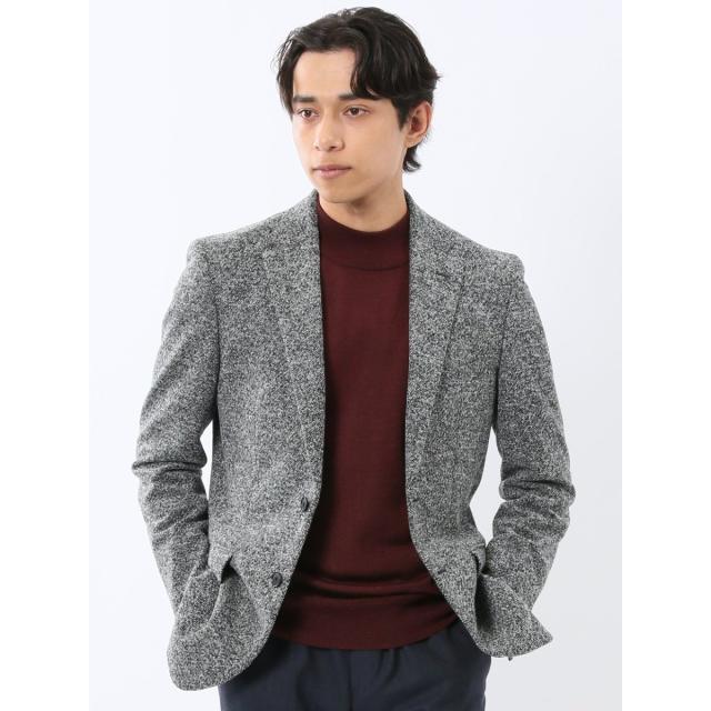タカキュー（TAKA−Q）/【ストレッチ 尾州からみニット】タカキュー 2ボタンジャケット モノトーン