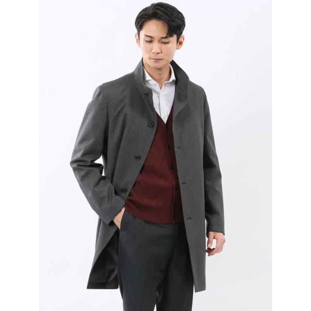 タカキュー（TAKA−Q）/【表地ストレッチ 撥水】タカキュー スタンドカラーコート カルゼグレー