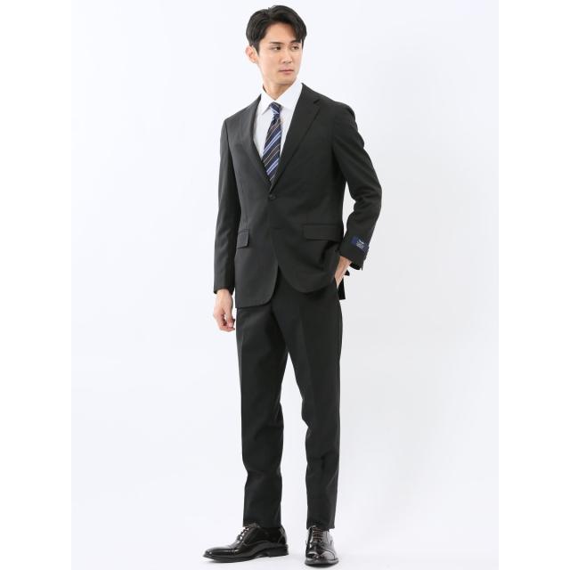 タカキュー（TAKA−Q）/【マルゾット ウール混】スーティスト 2ボタン2ピース セットアップスーツ シャドーストライプ黒