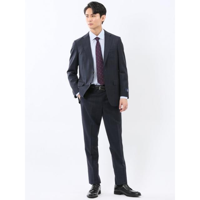 タカキュー（TAKA−Q）/【マルゾット ウール100％】スーティスト 2ボタン2ピース セットアップスーツ ウィンドペン紺