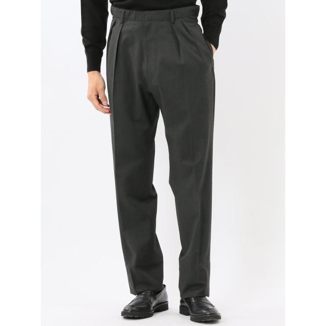 タカキュー（TAKA−Q）/【ストレッチ ウール混】m．f．エディトリアル ツータック ワイドスラックス
