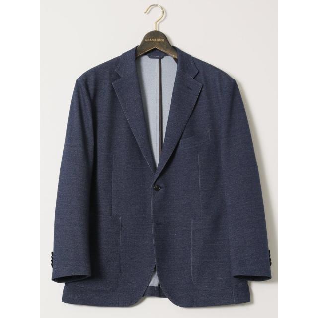 グランバック（GRAND−BACK）/【大きいサイズ ストレッチ】グランバック ジャージ インディゴ 2ボタンジャケット