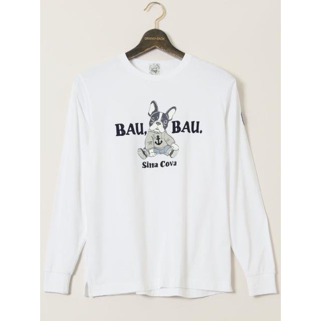 グランバック（GRAND−BACK）/【大きいサイズ】シナコバ 綿天竺 BAUBAU クルーネック長袖Tシャツ