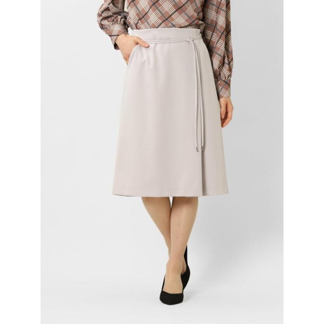 m．f．エディトリアル/ダブルクロス セットアップ Aラインスカート ライトグレー