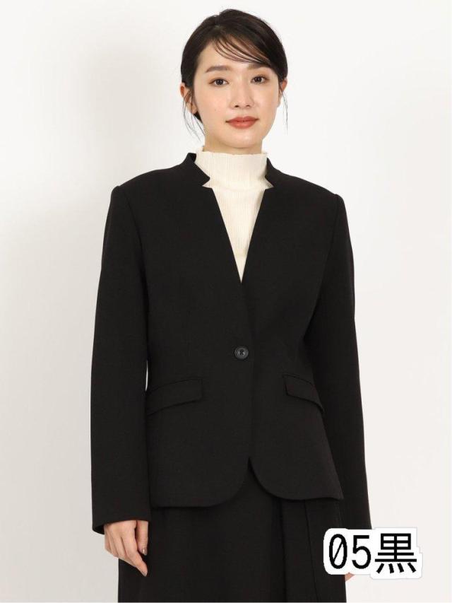 m．f．エディトリアル（m．f．editorial）/m．f．エディトリアル ウーリッシュ セットアップ カラーレスジャケット 黒