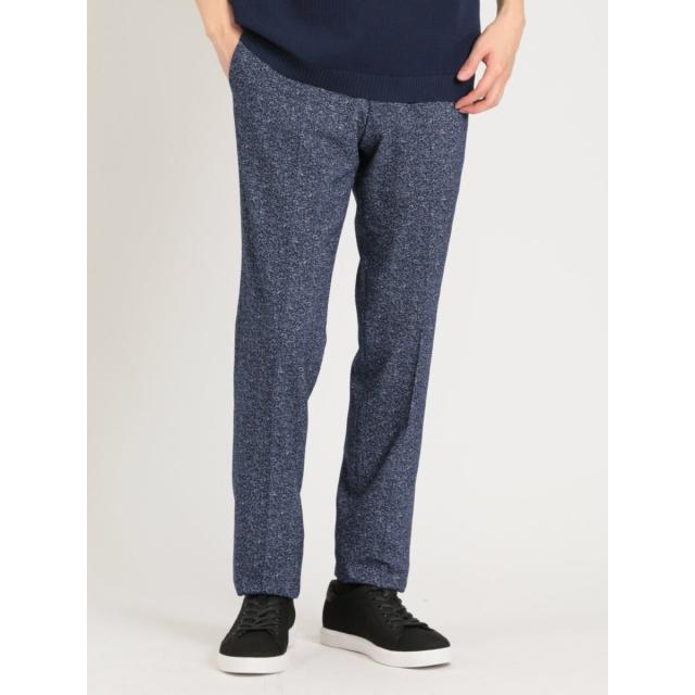 【NEW】m．f．エディトリアル/デニム調ヘリンボン ノータックパンツ(セットアップ可能)