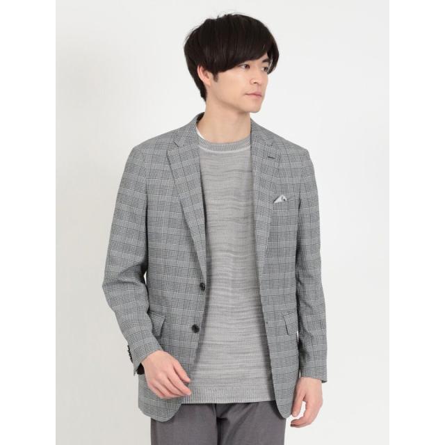 m．f．エディトリアル（m．f．editorial）/m．f．エディトリアル DotAir サッカーチェック柄 2ボタンジャケット