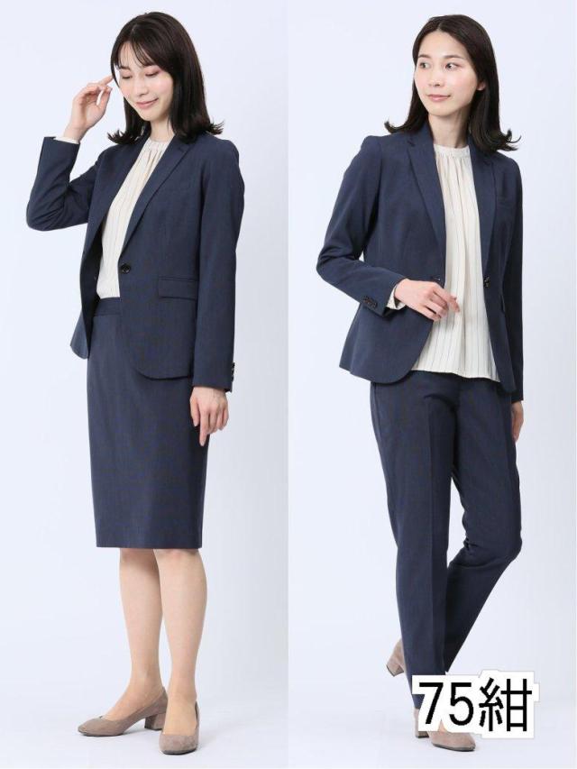 m．f．エディトリアル（m．f．editorial）/m．f．エディトリアル ストレッチウォッシャブル 1釦ジャケット＋スカート＋パンツ ピンヘッ…