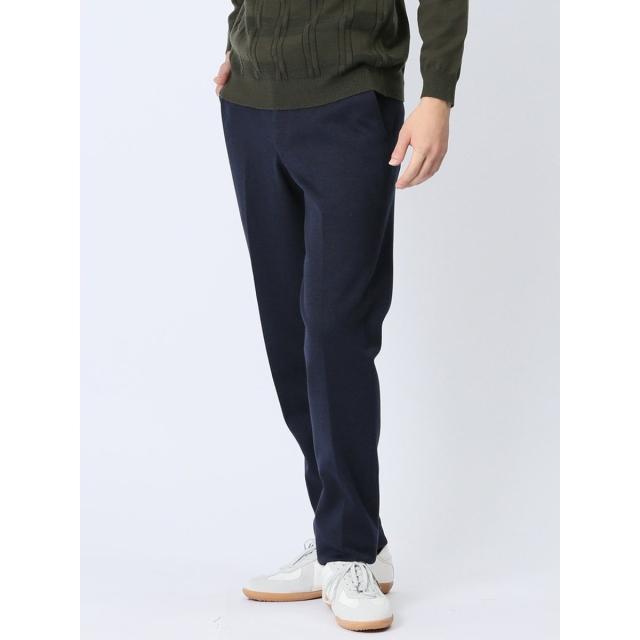 m．f．エディトリアル（m．f．editorial）/m．f．エディトリアル ウール混ジャージ スリムパンツ 紺(セットアップ可能)