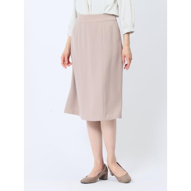 m．f．エディトリアル（m．f．editorial）/ストレッチウォッシャブル フレアースカート 茶(セットアップ可能)