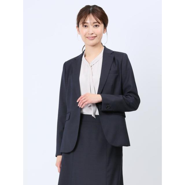 m．f．エディトリアル（m．f．editorial）/m．f．エディトリアル ウール混組織柄 1ボタンジャケット(セットアップ可能)