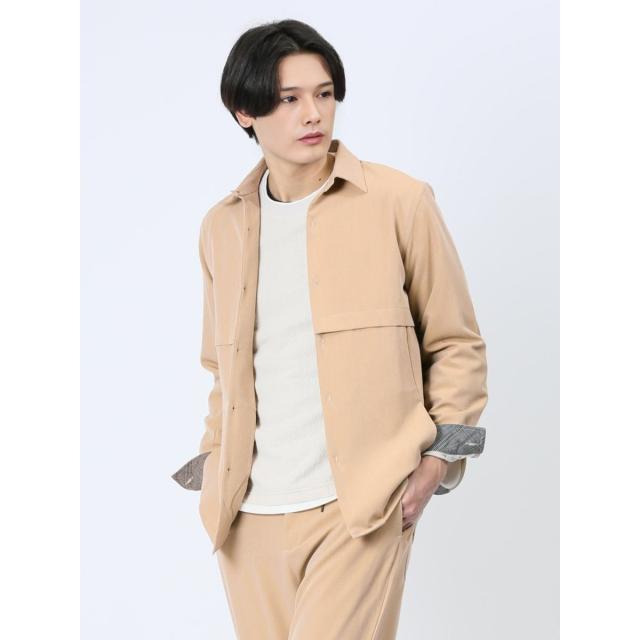 m．f．エディトリアル（m．f．editorial）/m．f．エディトリアル ストレッチ シャンブレーツイル シャツアウター(セットアップ可能)