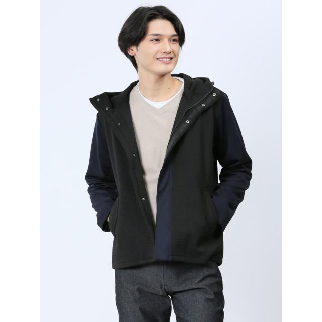 m．f．エディトリアル（m．f．editorial）/m．f．エディトリアル ふくれ×ポンチ切替 フードZIPアウター