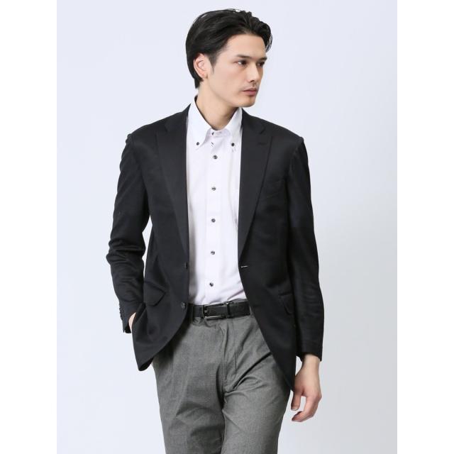 m．f．エディトリアル（m．f．editorial）/m．f．エディトリアル クールマックス リネン混鹿の子 2ボタンジャケット 黒