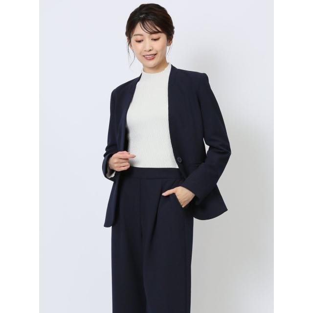 m．f．エディトリアル（m．f．editorial）/【ストレッチ ウォッシャブル】m．f．エディトリアル カラーレスジャケット 紺(セットアップ…