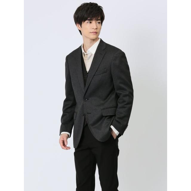 m．f．エディトリアル（m．f．editorial）/テックツイード レギュラーフィット 2ボタンジャケット チェック黒