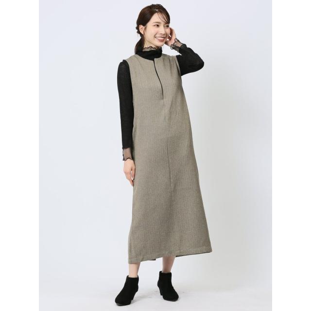 m．f．エディトリアル（m．f．editorial）/ハンチ 杢調ツイル ジャンスカ