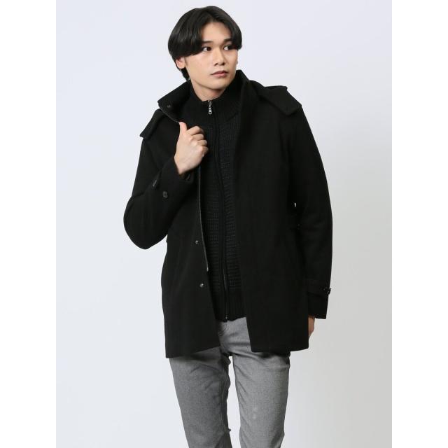 m．f．エディトリアル（m．f．editorial）/【ストレッチ】 ニットメルトン スタンドフードコート