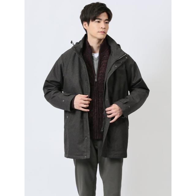 m．f．エディトリアル（m．f．editorial）/【 フード脱着仕様】ピンヘッドドビー ハーフコート