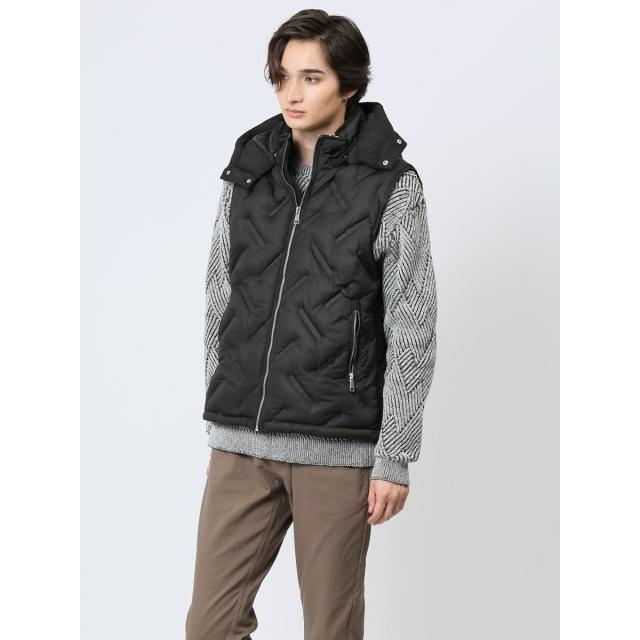 m．f．エディトリアル（m．f．editorial）/m．f．エディトリアル 【ダウン】 【撥水】シームレス フード脱着 ダウンベスト