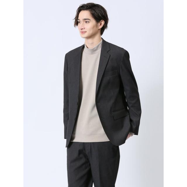 m．f．エディトリアル（m．f．editorial）/m．f．エディトリアル ストレッチ 2ボタンジャケット デニム風黒(セットアップ可能)