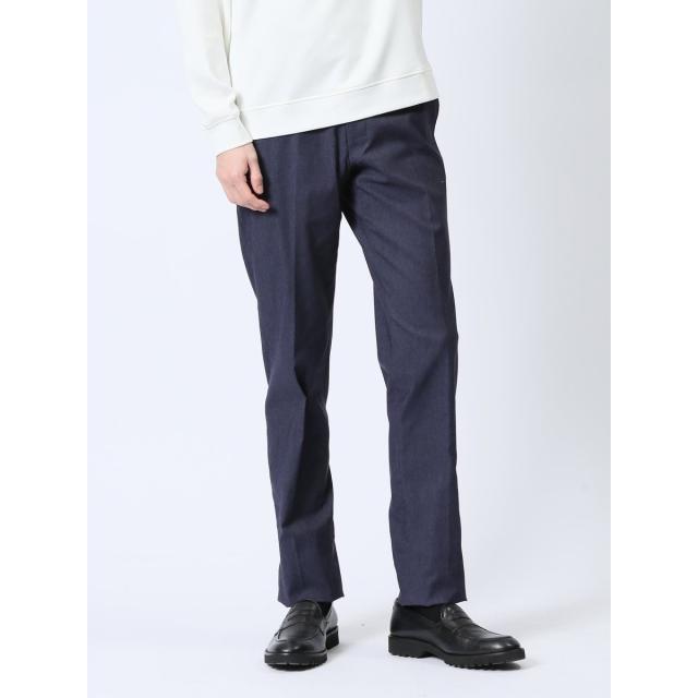 m．f．エディトリアル（m．f．editorial）/m．f．エディトリアル ストレッチ ノータック ビジネスパンツ デニム風紺(セットアップ可能)