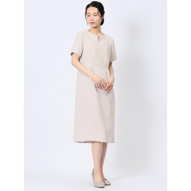 【NEW】m．f．エディトリアル（m．f．editorial）/ストレッチウォッシャブル サックワンピース ライトグレー(セットアップ可能)