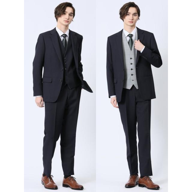 m．f．エディトリアル（m．f．editorial）/【ストレッチ ウォッシャブル】m．f．エディトリアル 2ボタン3ピース セットアップスーツ 組…