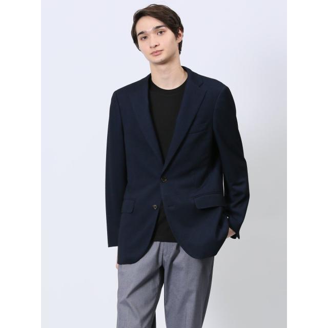 m．f．エディトリアル（m．f．editorial）/m．f．エディトリアル ITALY レーヨン混ニット 2ボタンジャケット 紺