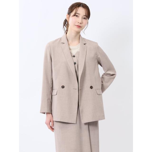 m．f．エディトリアル（m．f．editorial）/【接触冷感 ウォッシャブル】m．f．エディトリアル 杢調ダブルジャケットベージュ(セットア…