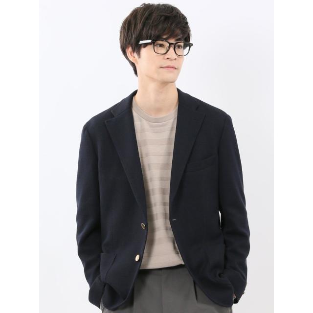 m．f．エディトリアル（m．f．editorial）/【表地ストレッチ】m．f．エディトリアル 綿混ニット ブレザージャケット