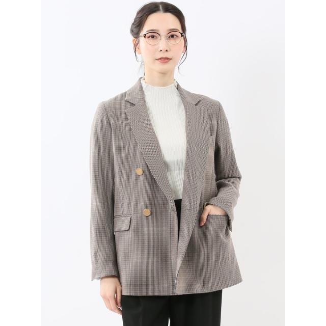 【NEW】m．f．エディトリアル（m．f．editorial）/ストレッチウォッシャブル チェック柄 リラクシング ダブルジャケット