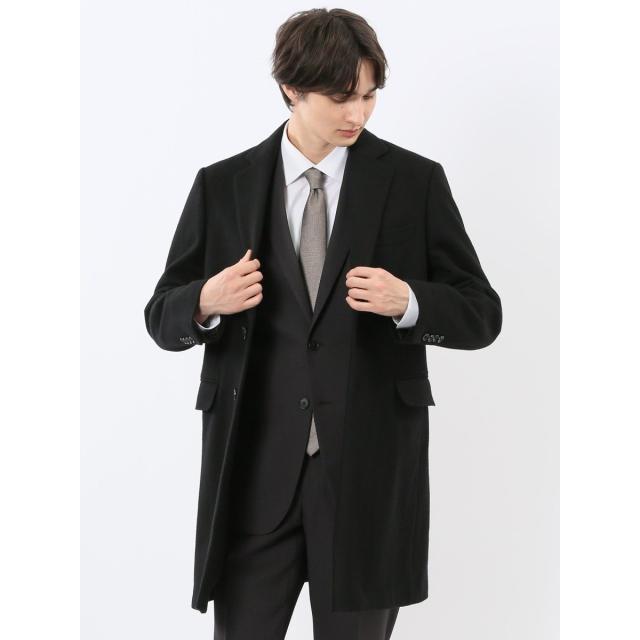 m．f．エディトリアル（m．f．editorial）/【ウール混  無地黒】m．f．エディトリアル チェスターコート
