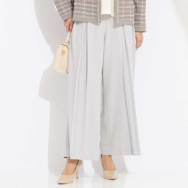 リリアンビューティ（Liliane Burty）/マットポンチ　プリーツタックパンツ［同素材アイテムあり］