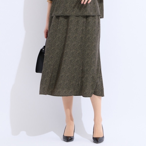 リリアンビューティ（Liliane Burty）/【セットアップ対応】ウォッシャブル幾何プリントスカート