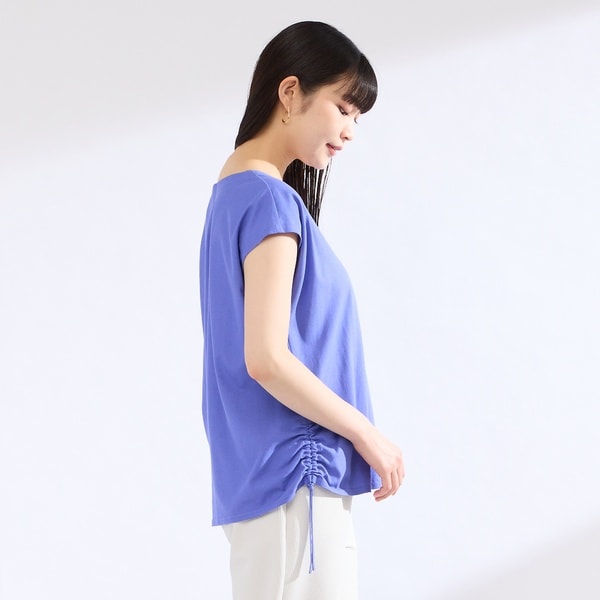 リリアンビューティ（Liliane Burty）/【M〜4L】ウォッシャブル接触冷感フレンチスリーブTシャツ