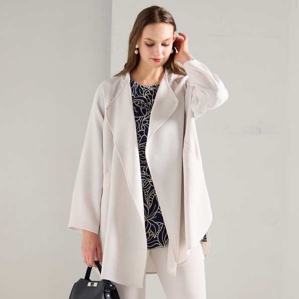 リリアンビューティ（Liliane Burty）/【M〜4L/セットアップ対応】デニット着流し風ジャケット