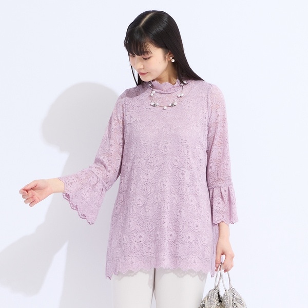 リリアンビューティ（Liliane Burty）/【M〜４L】コードレースチュニックブラウス