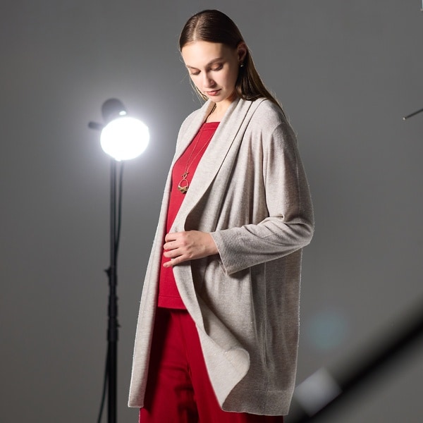 リリアンビューティ（Liliane Burty）/【L〜4L/アンサンブル対応】スパンコール着流しカーディガン