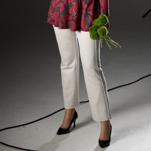 リリアンビューティ（Liliane Burty）/【L〜４L】クロスウォームポンチパンツ　ベージュ/ブラウン