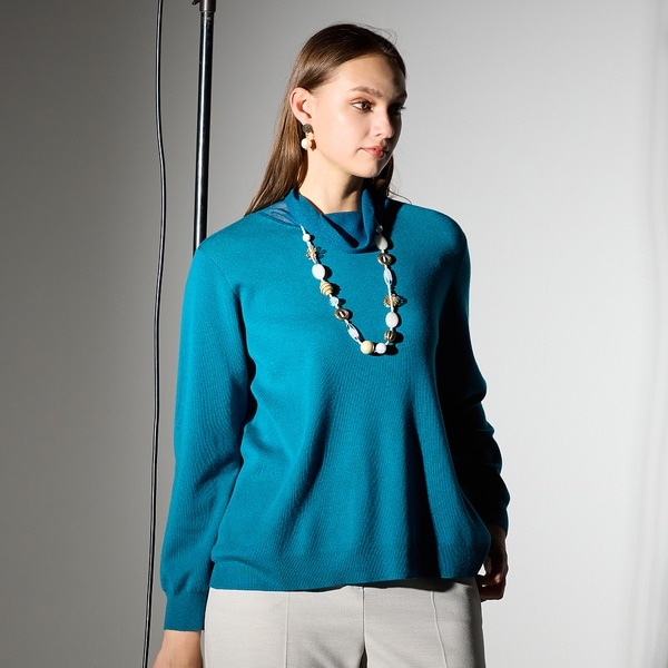 リリアンビューティ（Liliane Burty）/【L〜４L・アンサンブル対応】シアーネックプルオーバーニット