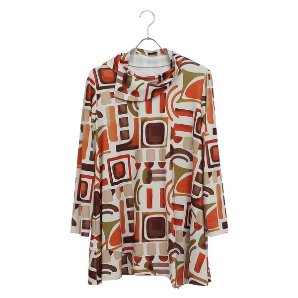 リリアンビューティ（Liliane Burty）/【M〜４L】オプティカルプリントＴシャツ