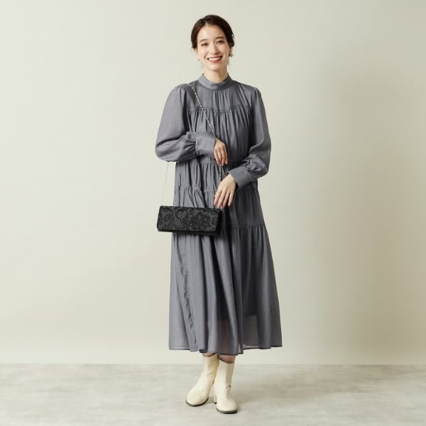 イッツデモ（ITS’DEMO）/【結婚式・パーティに】シャイニー楊柳ワンピース＜ドレスコレクション＞