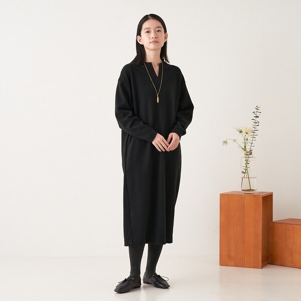 コレックス（collex）/ウール混 バックフォルム前スリットワンピース