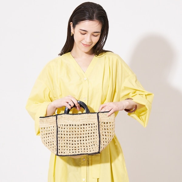 コレックス（collex）/【別注】ラフィア透かし編バッグ