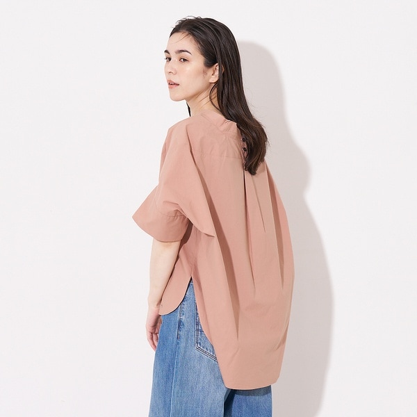 コレックス（collex）/オフスタンドカラーコットンブラウス